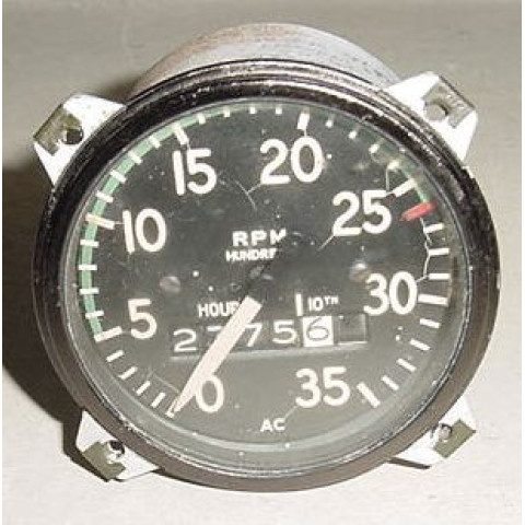 Vintage Aircraft Cessna 170 Recording Mechanical Tachometer